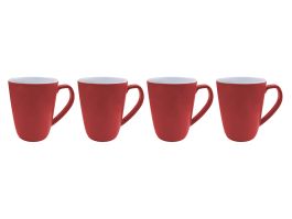 Bo-Camp Two-Tone set van 4 melamine L mokken - Red