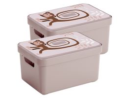 Sunware Sigma home 13 liter Aap Box met deksel - Set van 2